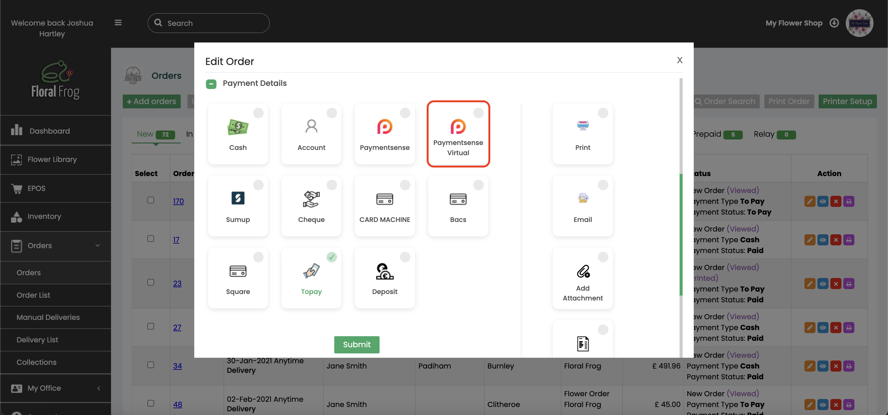 PaymentSense Virtual Terminal
